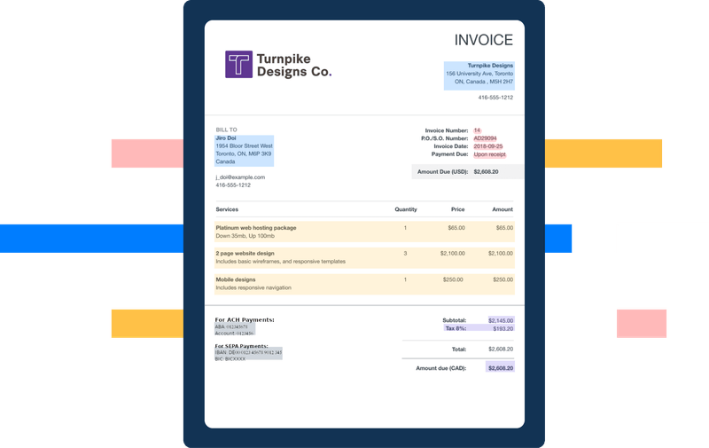 Invoice OCR: Invoice Data Extraction using an OCR API | Mindee