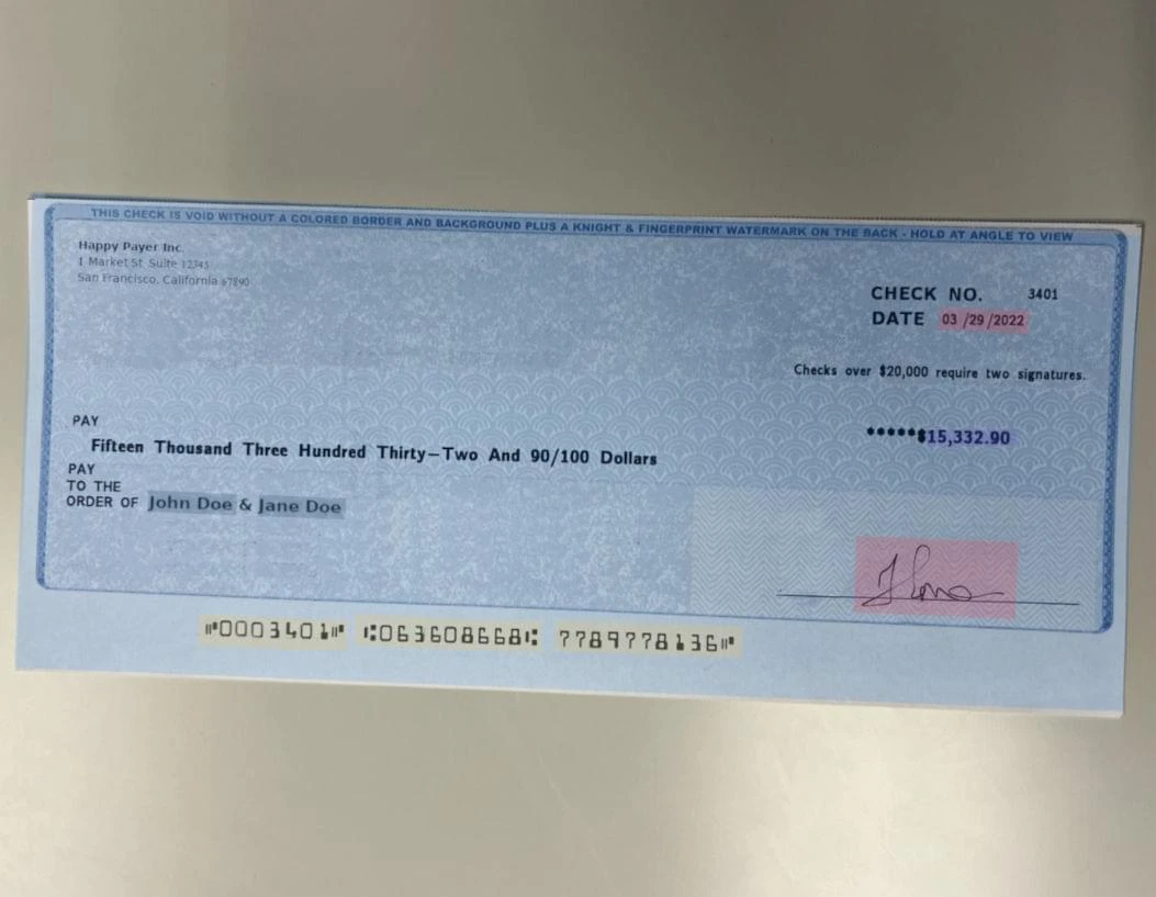 Check OCR: Digitize Bank Check using OCR API | Mindee