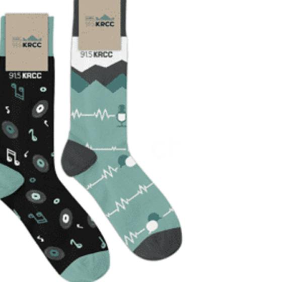 Radio Station 91.5 KRCC Giveaways Leveled Up with Custom Socks