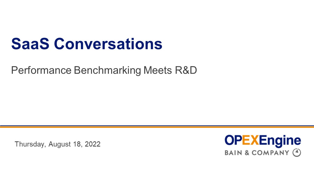OPEXEngine Webinars | Performance Benchmarking Meets R&D
