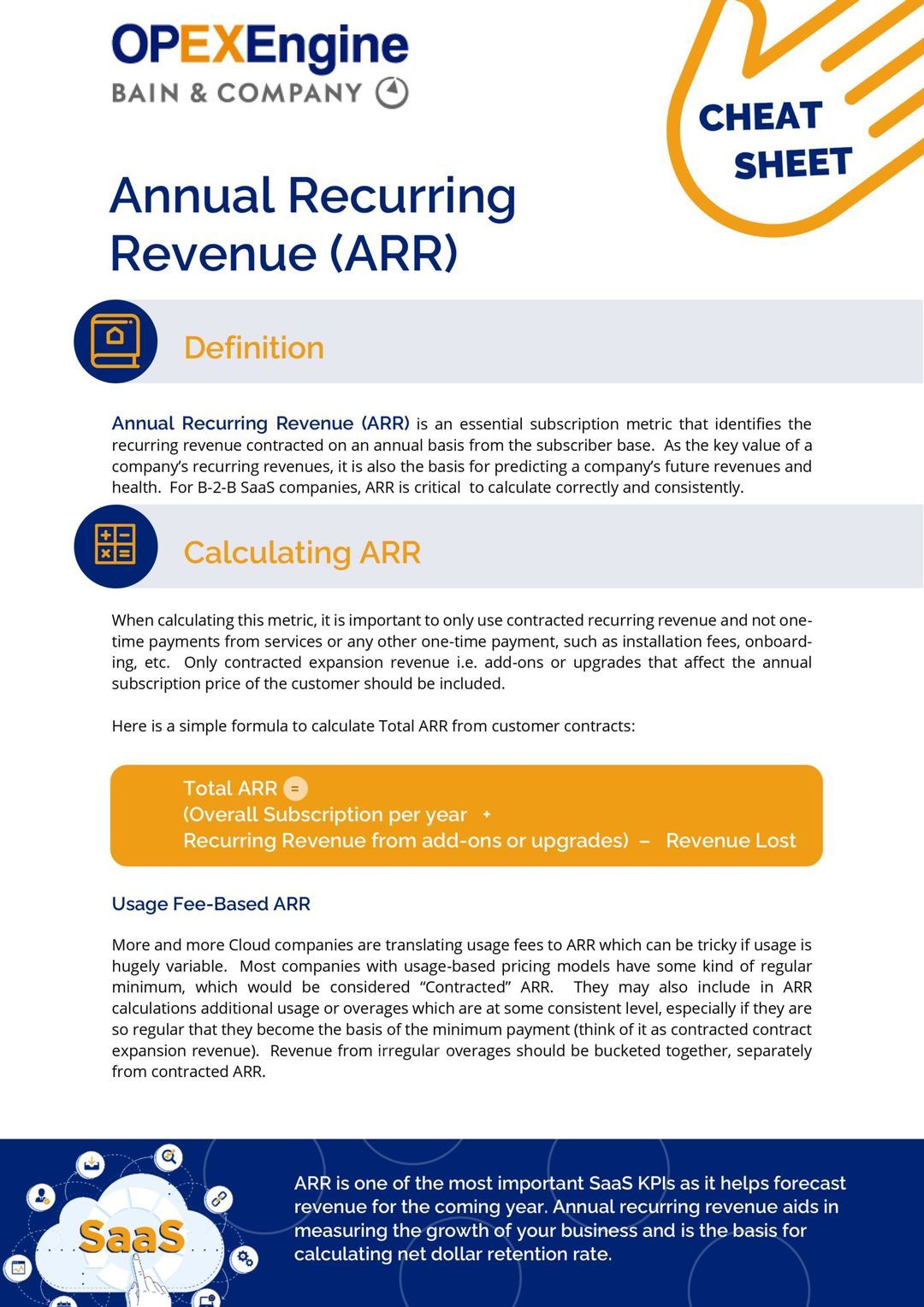 OPEXEngine | Cheat Sheet: Calculating ARR At Different Growth Stages