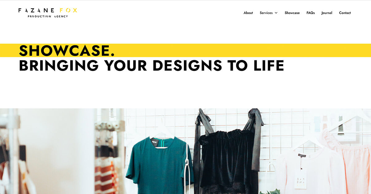 Fashion and Clothing Solutions | Fazane Fox Production Agency