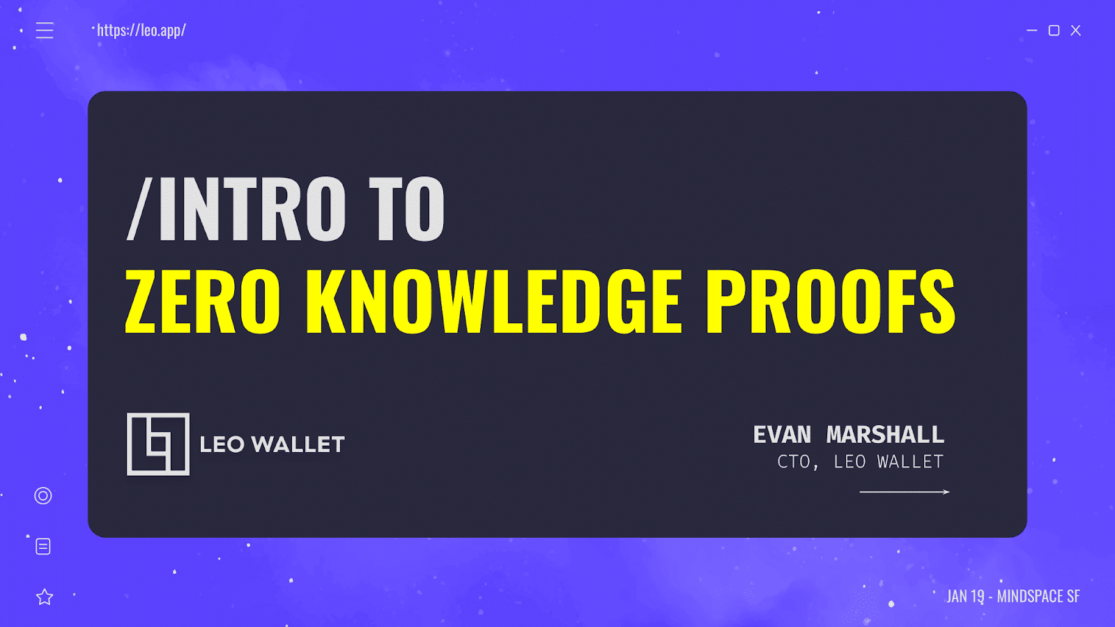 Building Zero Knowledge: Blockchain Workshop - Leo Wallet for Aleo