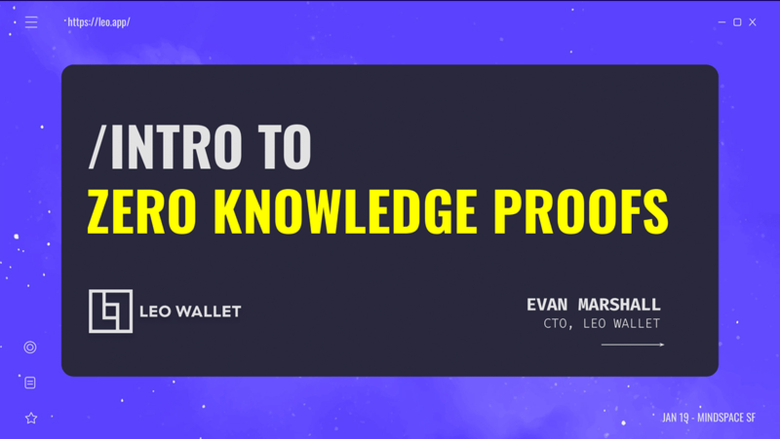 Building Zero Knowledge: Blockchain Workshop - Leo Wallet for Aleo