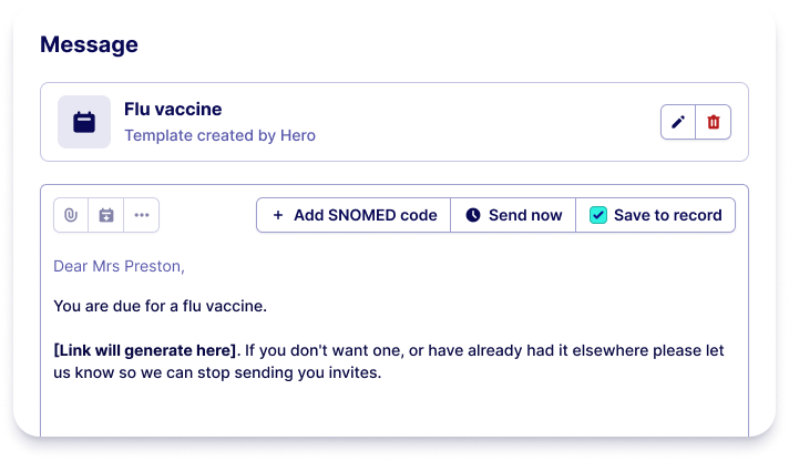 Hero Health | Individual messaging