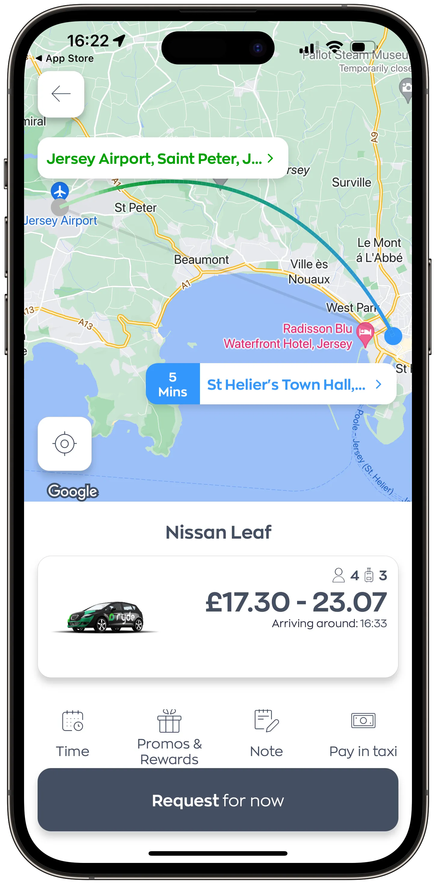 Ryde - Jersey Taxi Booking