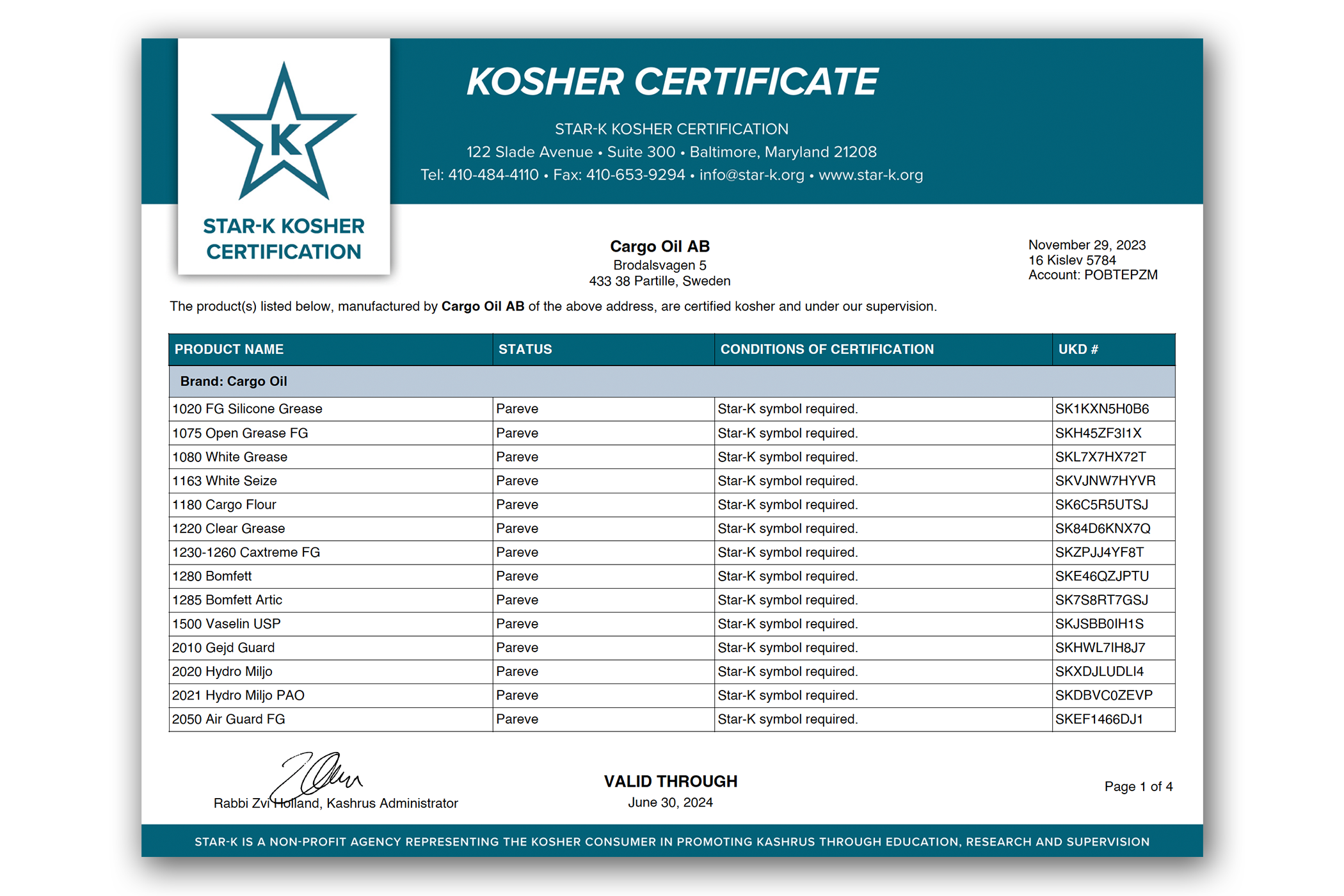 Our Resources - Kosher Certification
