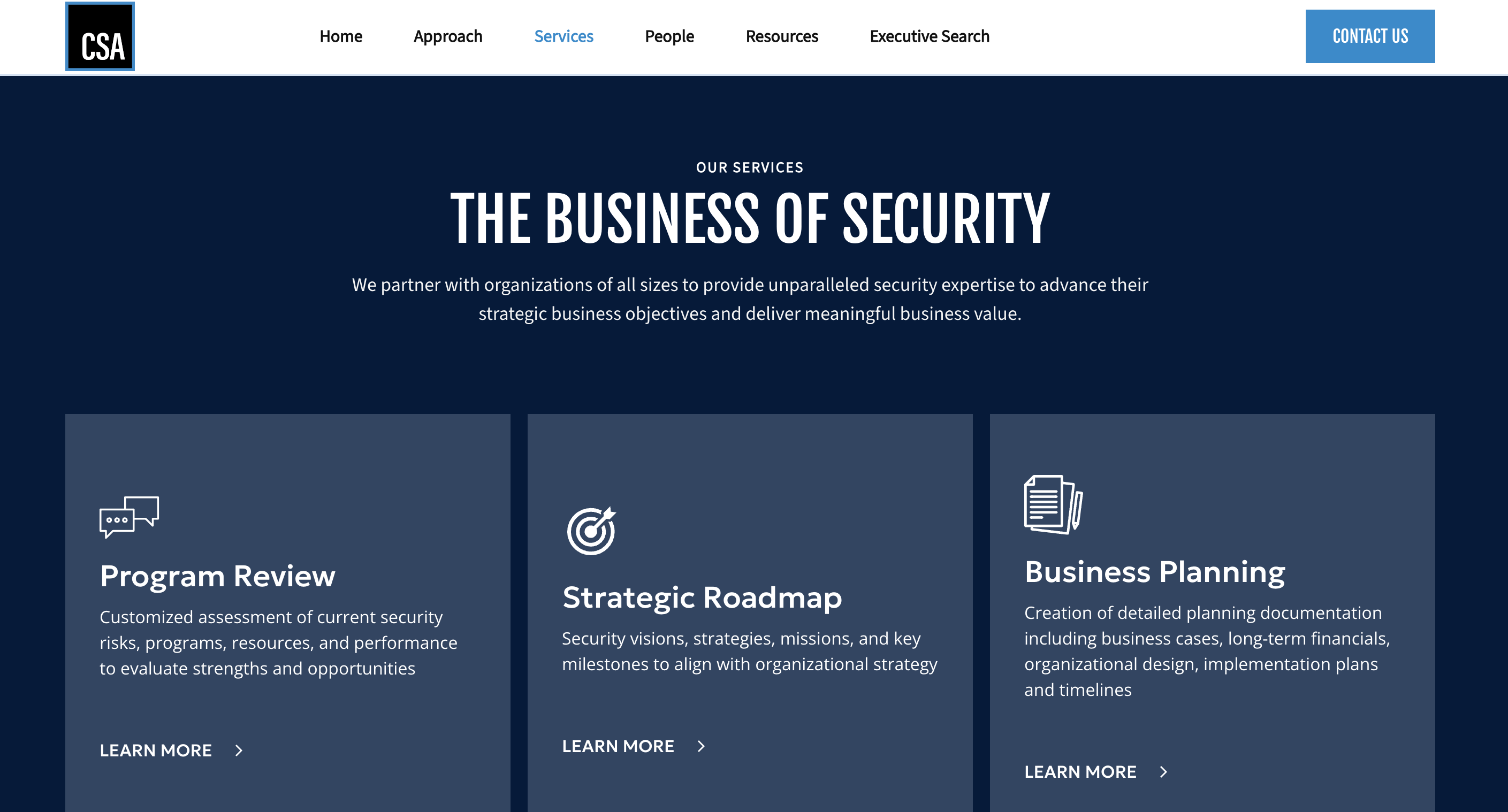 Our Services - Corporate Security Advisors