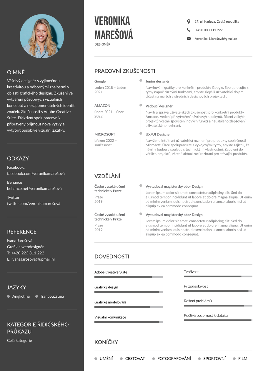 Šablony životopisů, kterými vyniknete - CV Vzor