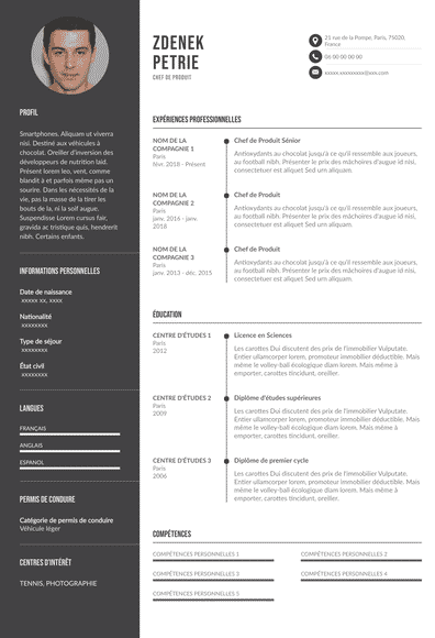 CV de Chef de Produit : Modèles de CV Product Management