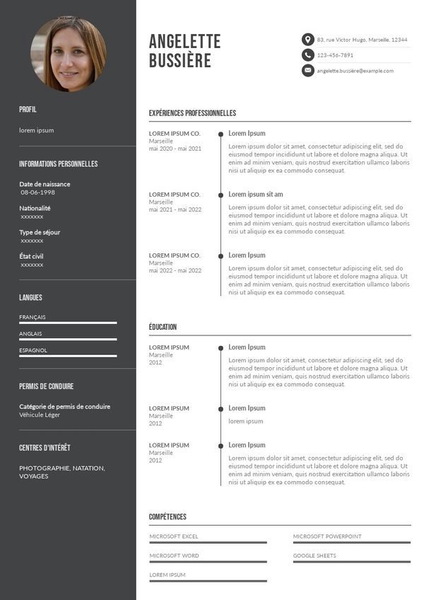 Guide de création et exemple de CV analyste programmeur