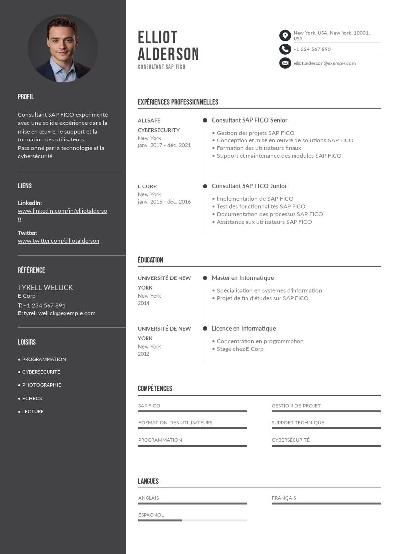 CV Consultant SAP FICO: Modèles et Conseils pour une Candidature Parfaite