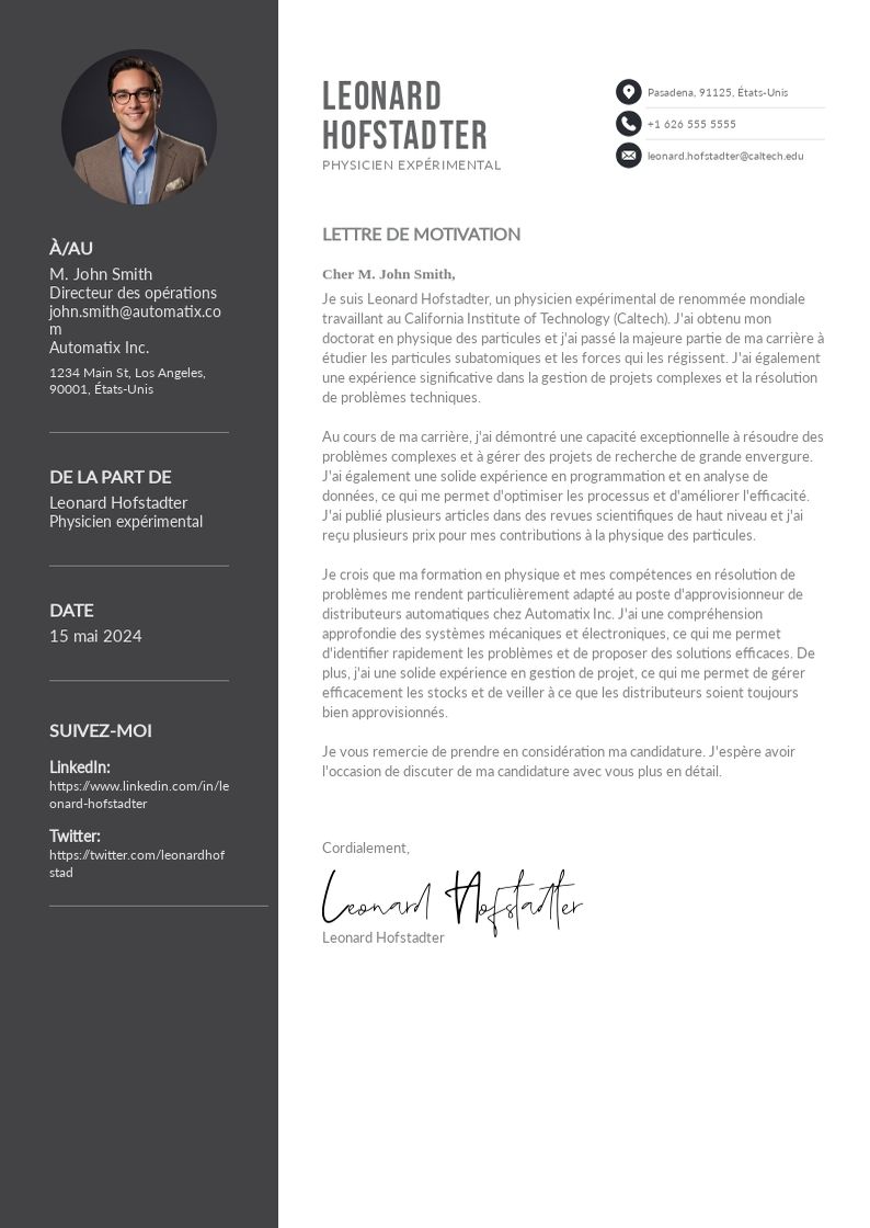 Guide pour une Lettre de Motivation d'Approvisionneur Distributeur ...