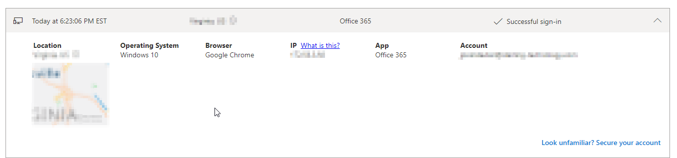 How to check recent logins to Office 365 account