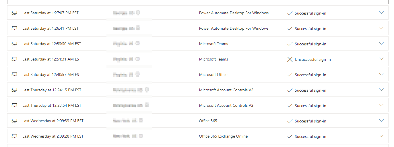 How to check recent logins to Office 365 account