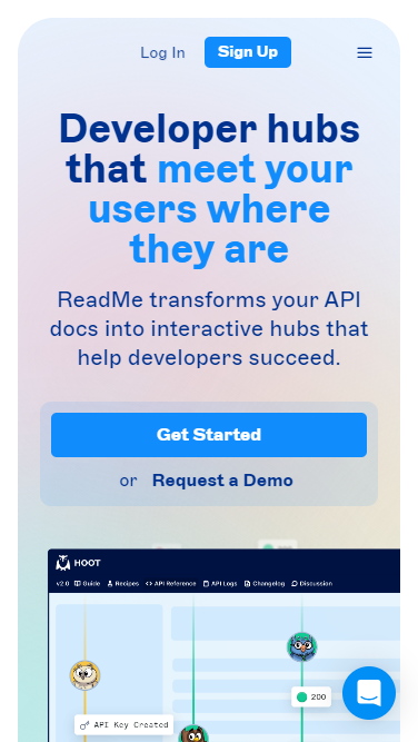 ReadMe Landing Page Design Inspiration - Landingmetrics