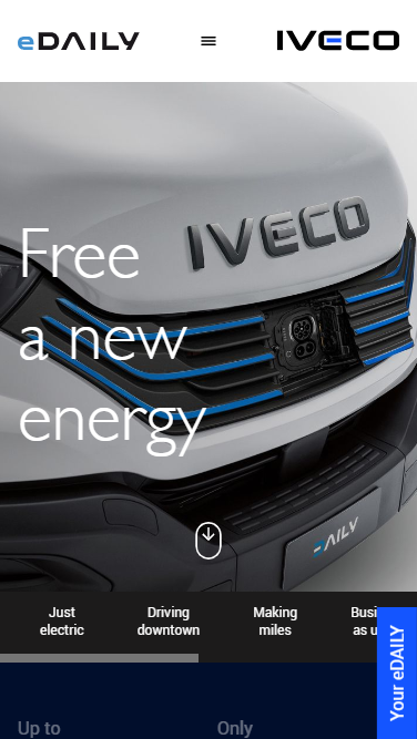 Iveco eDaily Landing Page Design Inspiration - Landingmetrics
