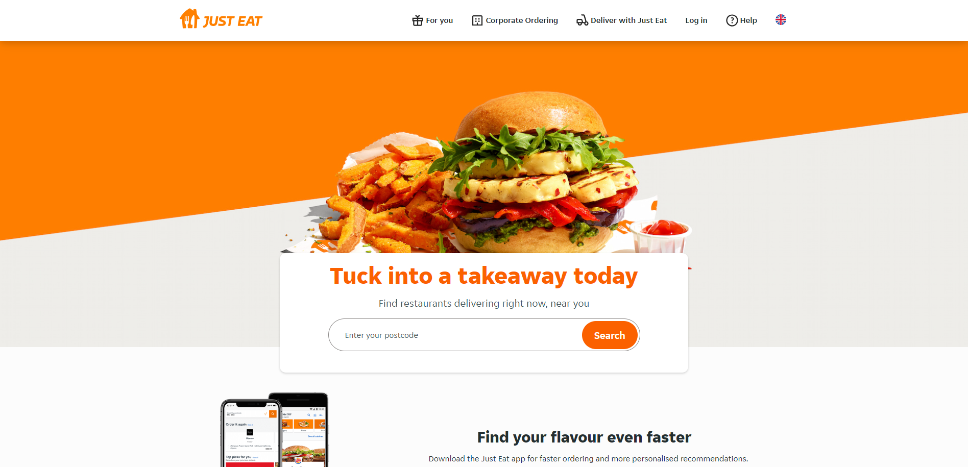 Just Eat Landing Page Design Inspiration - Landingmetrics