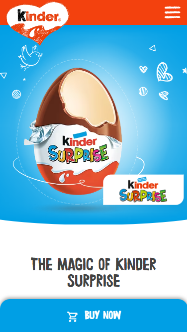 Kinder Suprise Landing Page Design Inspiration - Landingmetrics