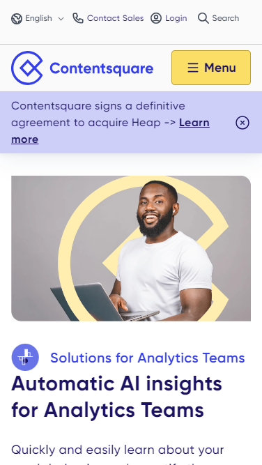 Contentsquare for Analytics Teams Landing Page Design Inspiration ...
