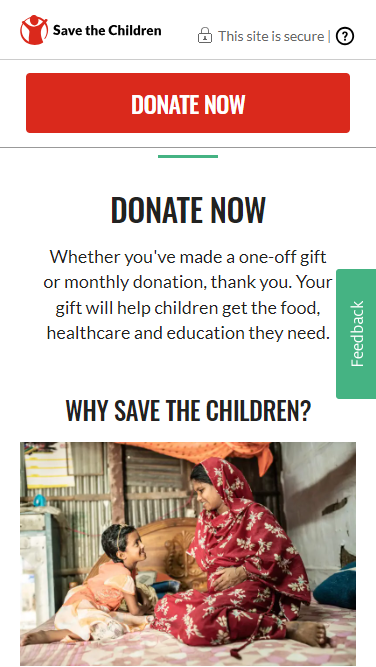Save the Children Donate Landing Page Case Study | UX & Conversion Insights