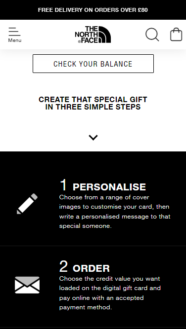 The North Face Gift Card Landing Page Case Study | UX & Conversion Insights