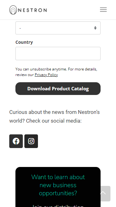 Nestron Product Catalog Landing Page Design Inspiration - Landingmetrics
