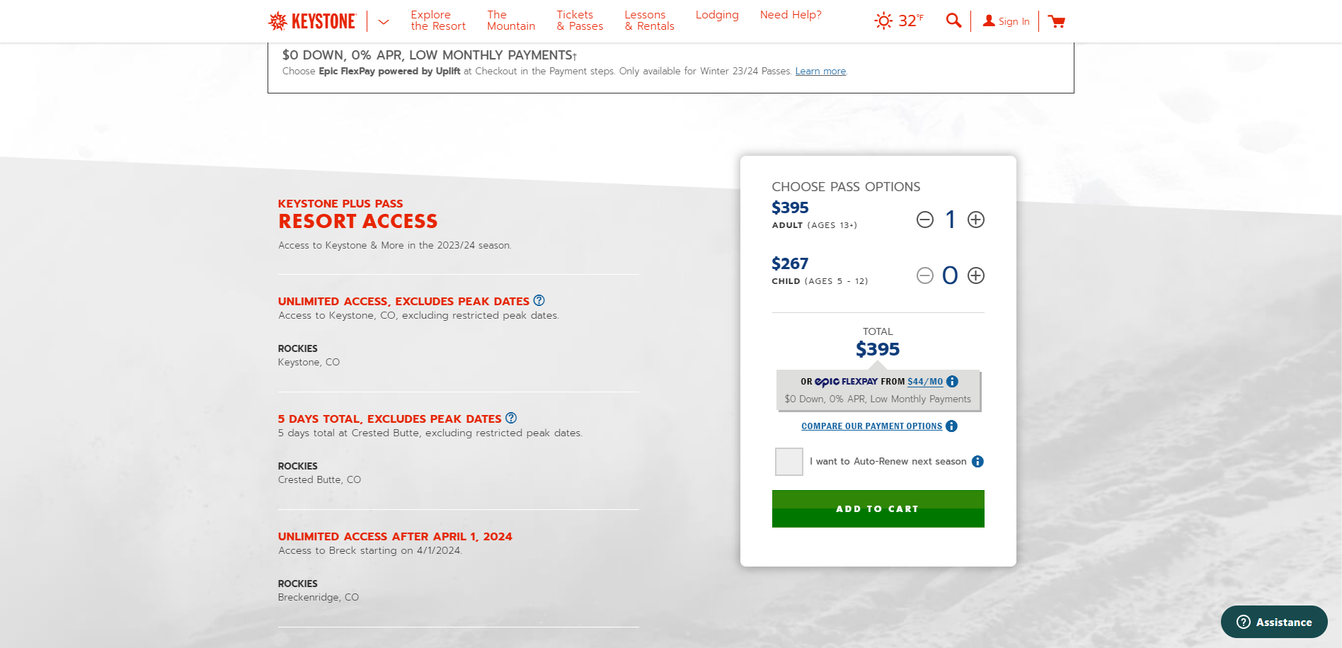 Keystone Plus Pass Landing Page Case Study | UX & Conversion Insights