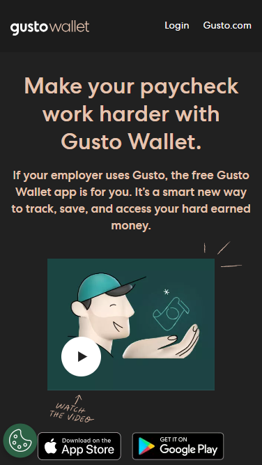 Gusto Wallet Mobile App Landing Page Design Inspiration - Landingmetrics