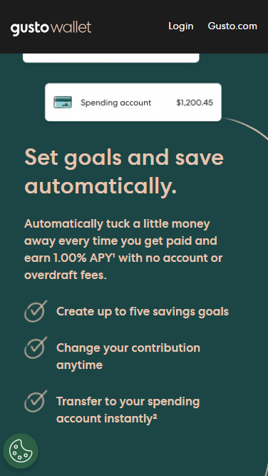 Gusto Wallet Mobile App Landing Page Design Inspiration - Landingmetrics