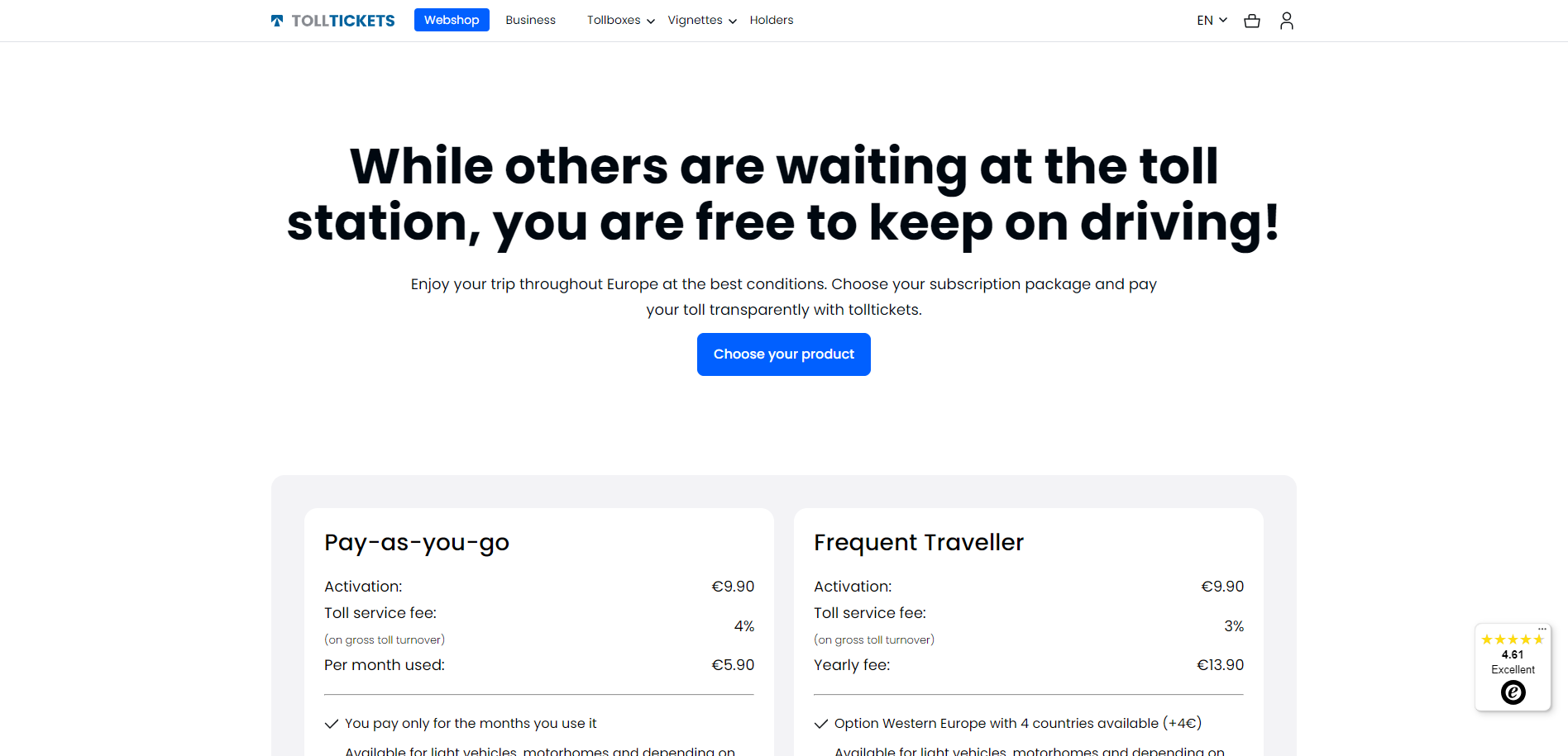 Tolltickets Toll Boxes Plans Landing Page Design Inspiration ...