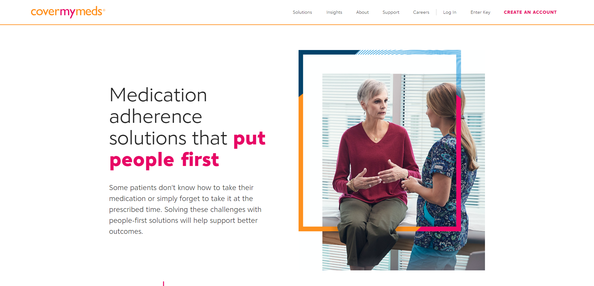 CoverMyMeds Medication Adherence Landing Page Design Inspiration ...