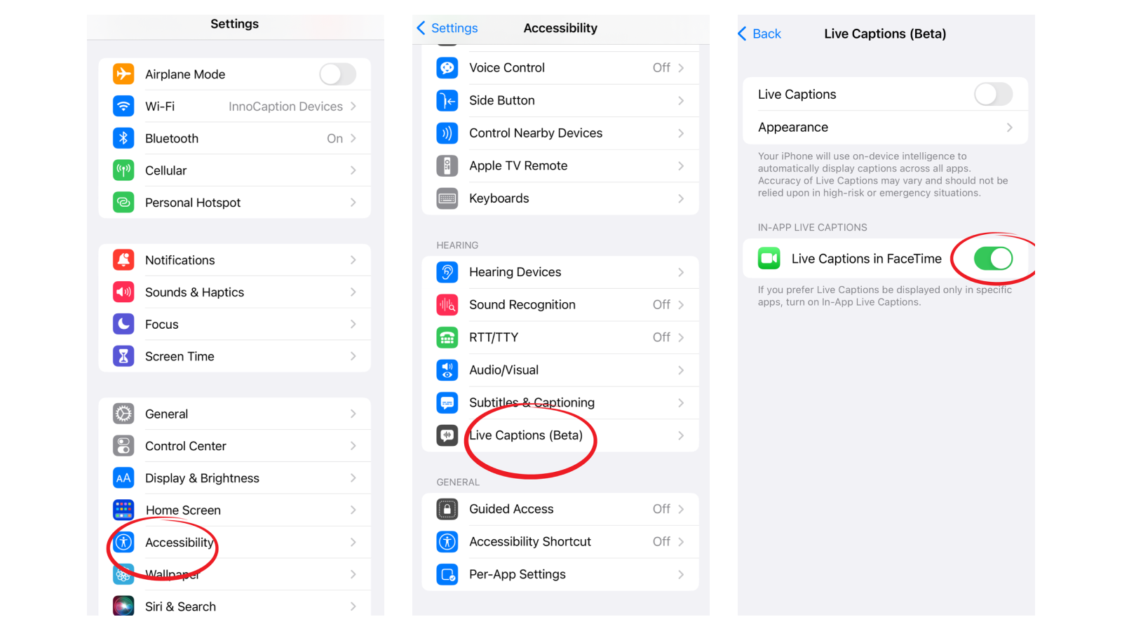 How To Set Up Captions for FaceTime — InnoCaption