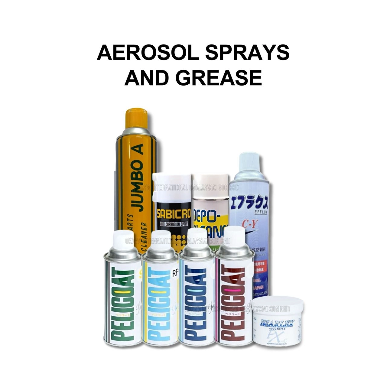 Aerosol Sprays And Grease | Chemicals & Materials | Okaya International ...