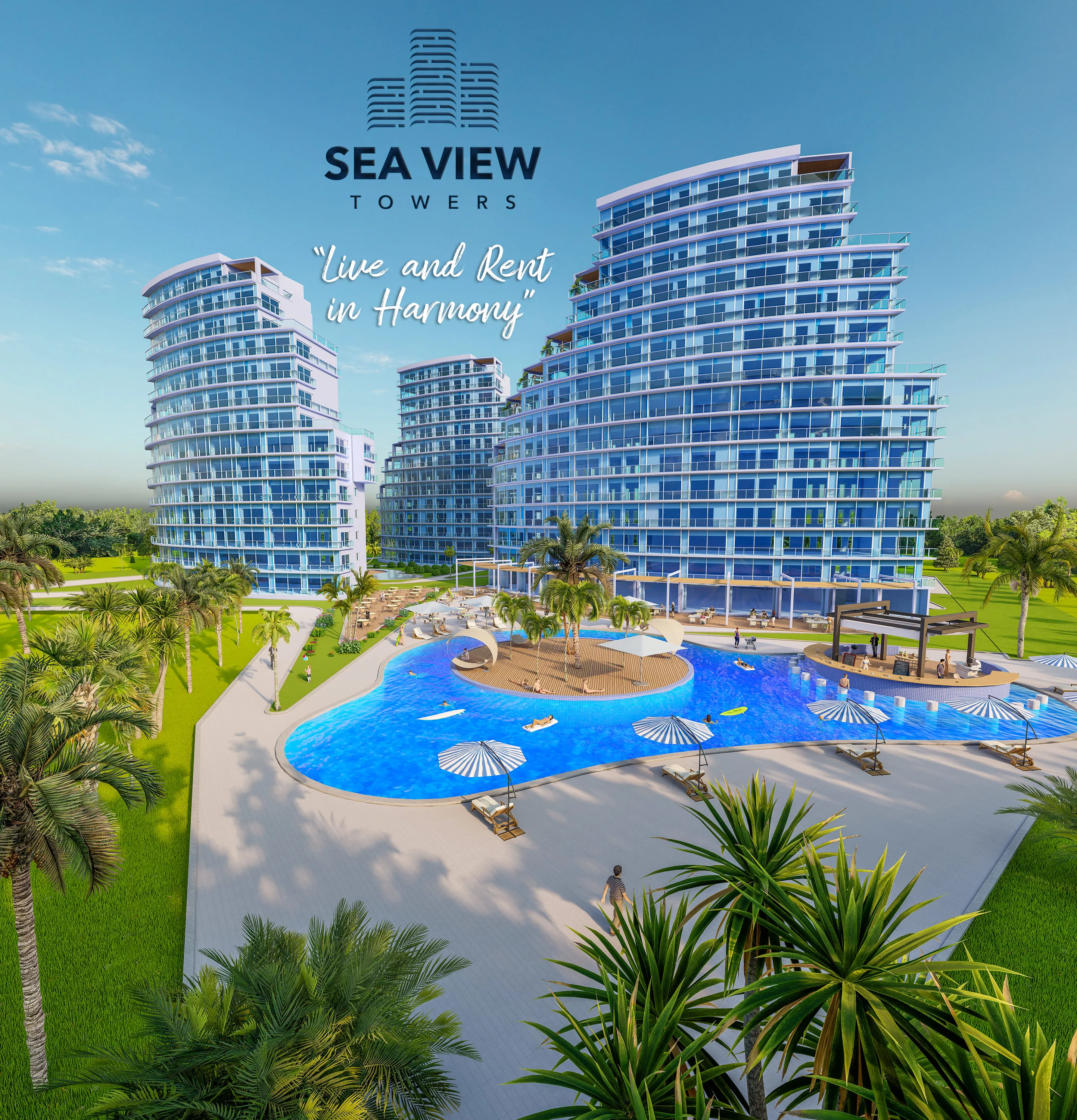 Квартиры в курортном комплексе с концепцией отеля Sea View Towers.