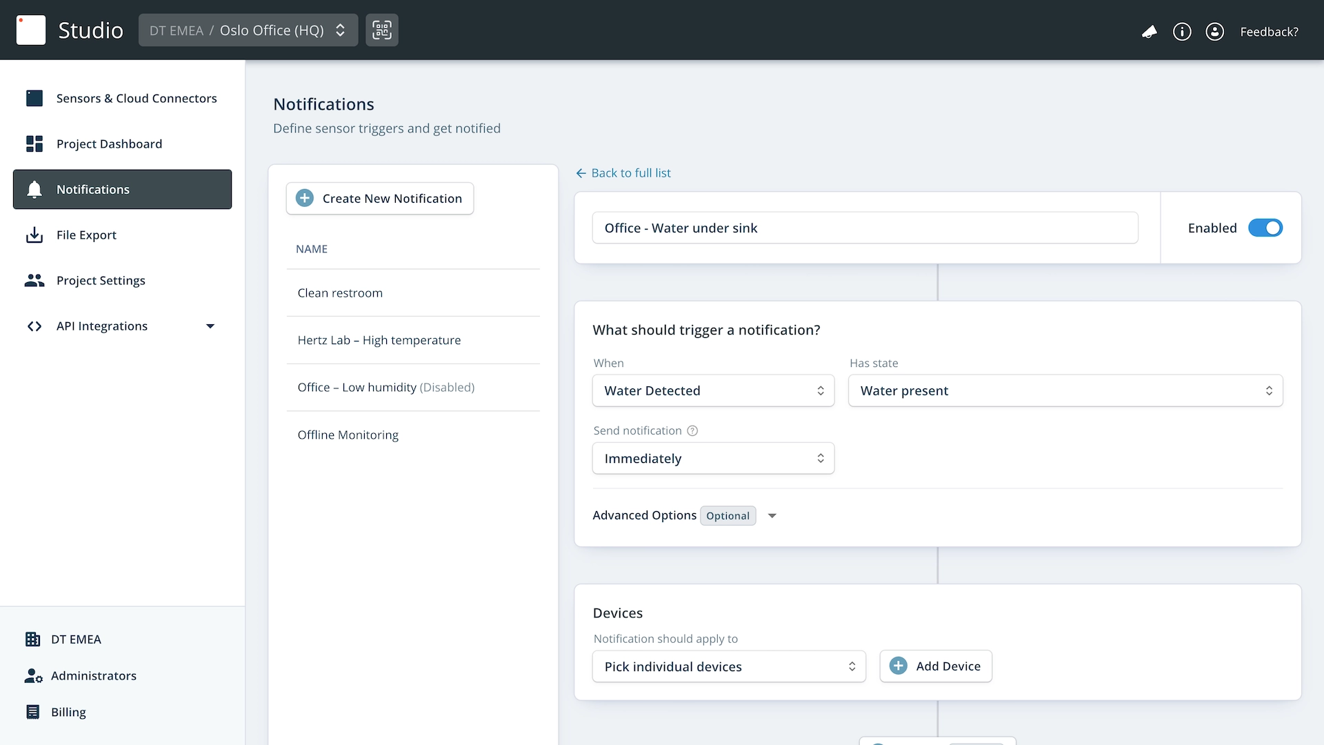 Wireless Water Sensor | Disruptive Technologies