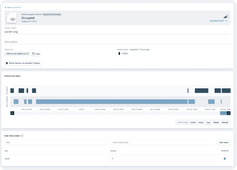 Introducing The Wireless Desk Occupancy Sensor | Disruptive Technologies