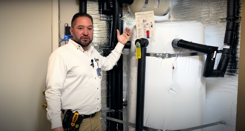 Harvest installation demo - smart thermal battery with combi heating ...