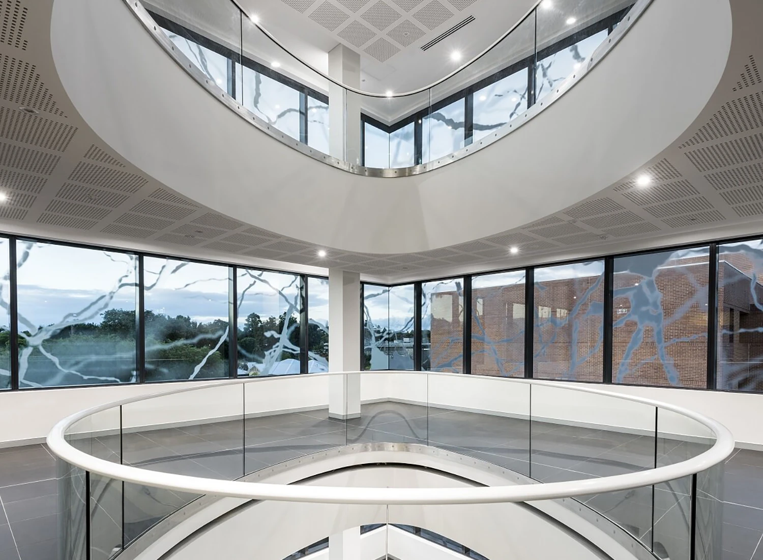 Printed Glass: Sarich Neuroscience Research Institute, Perth