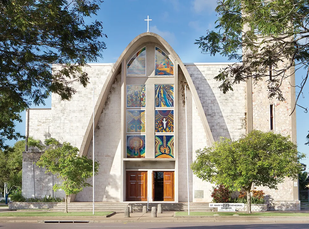 Decorative Cyclonic Glass: St Mary's Cathedral, Darwin