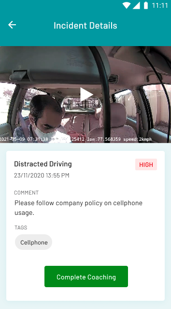 Coaching workflows for fleet managers and drivers