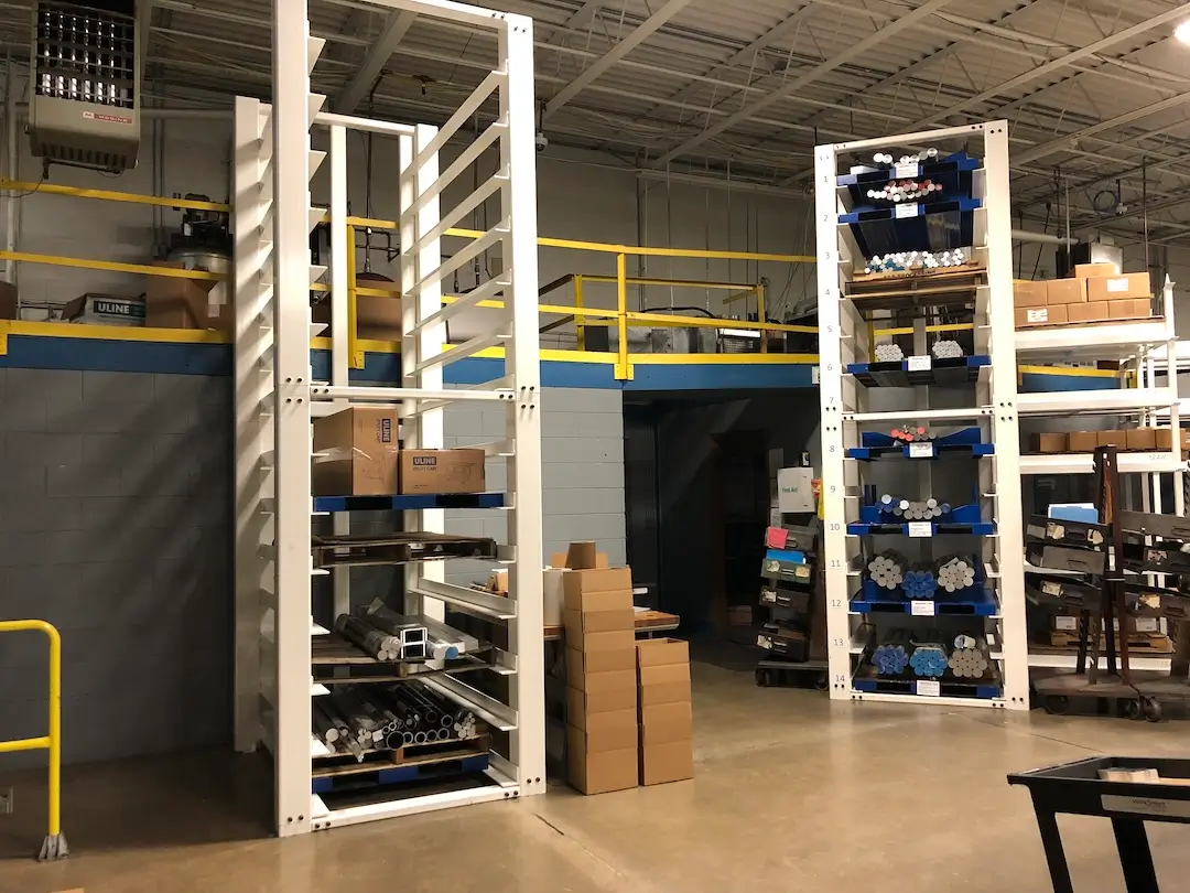 Round Stock Storage Rack - Gallery - LEAN Manufacturing