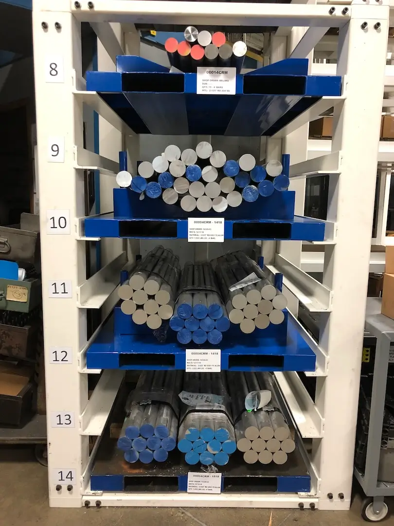 Round Stock Storage Rack - Gallery - LEAN Manufacturing