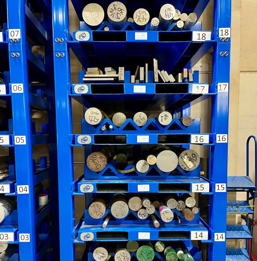 Round Stock Storage Rack - Gallery - LEAN Manufacturing