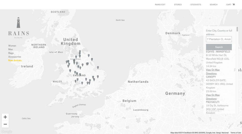 Storemapper - 44 Awesome Store Locator Examples For Design Inspiration