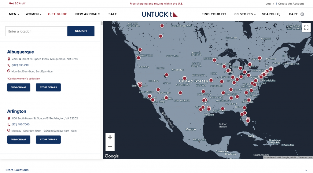 Storemapper - 44 Awesome Store Locator Examples For Design Inspiration