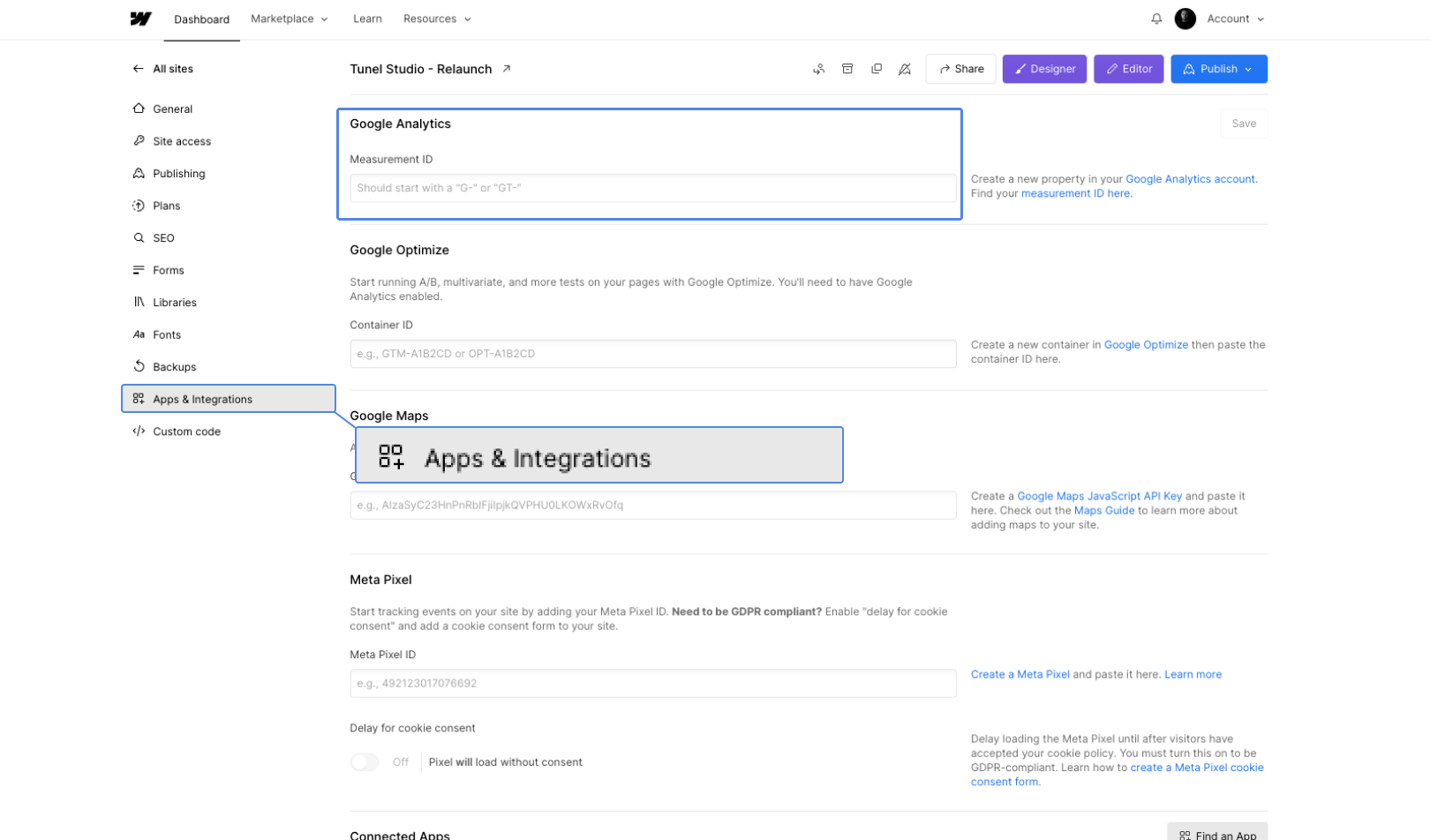 How to add Google Analytics to Webflow | Webflow Wiki