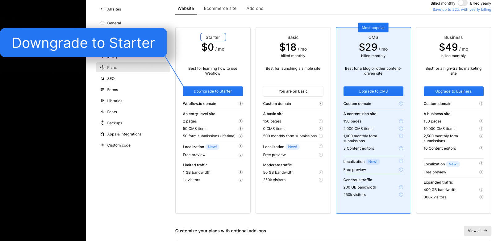 How to Cancel Webflow Subscription | Webflow Wiki