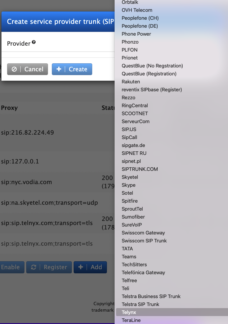 Creating a Transport Layer Security Connection between Vodia and Telnyx