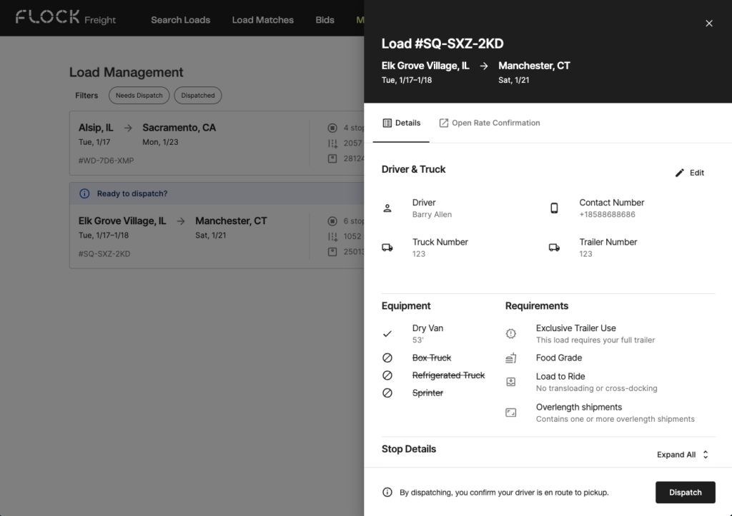 Carrier Platform User Guide | Flock Freight